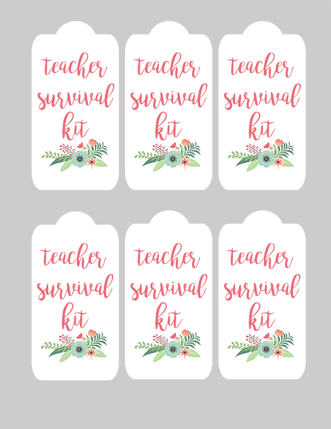 Printable Teacher Survival Kit Gift And Tags See Vanessa Craft