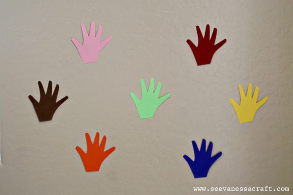 (tot school tuesday) high five color hands activity - See Vanessa Craft