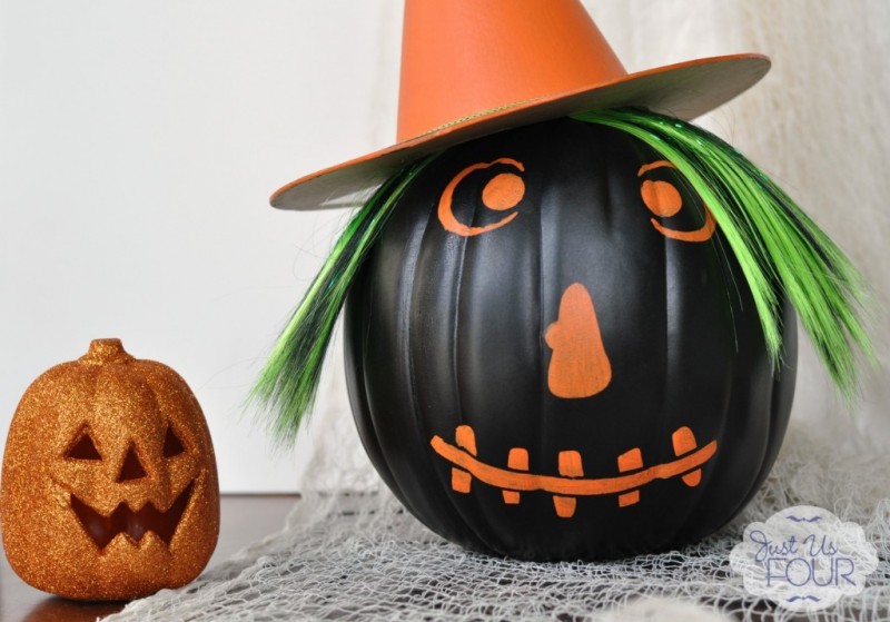 (20 crafty days of halloween) witch pumpkin craft - See Vanessa Craft