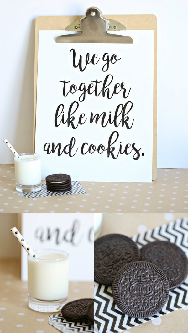 Printable: We Go Together Like Milk & Cookies - See Vanessa Craft