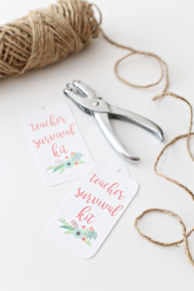 Printable: Teacher Survival Kit Gift and Tags - See Vanessa Craft