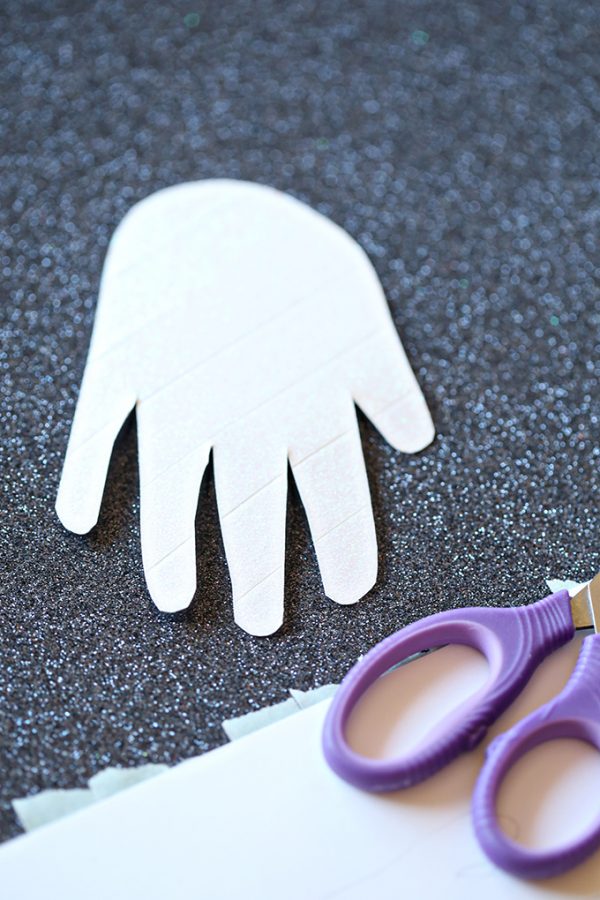 Halloween: Handprint Ghost Banner - See Vanessa Craft