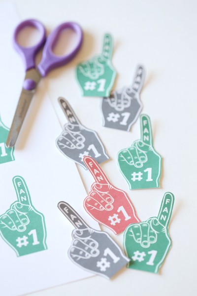 Craft: Game Day Football Foam Finger Printables - See Vanessa Craft