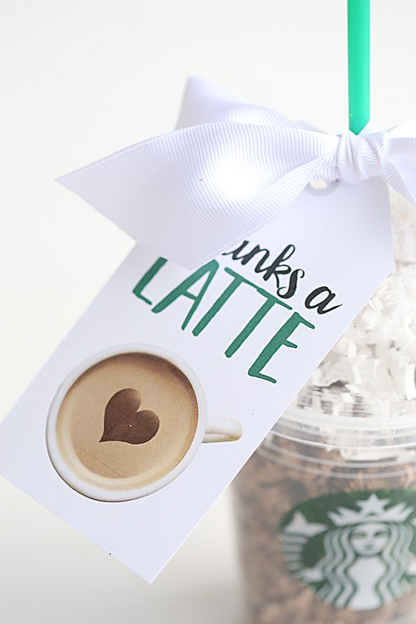 Thanks A Latte Starbucks Teacher Gift Idea