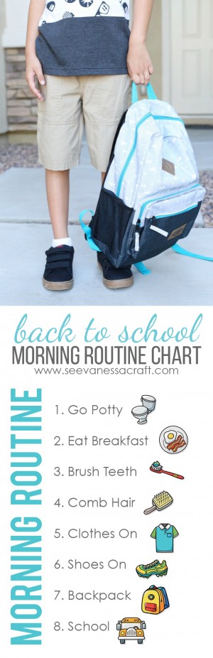 Kid Friendly: Back to School Morning Routine Chart - See Vanessa Craft