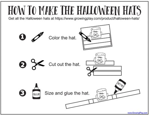 Halloween: Frankenstein Hat and Halloween Games - See Vanessa Craft