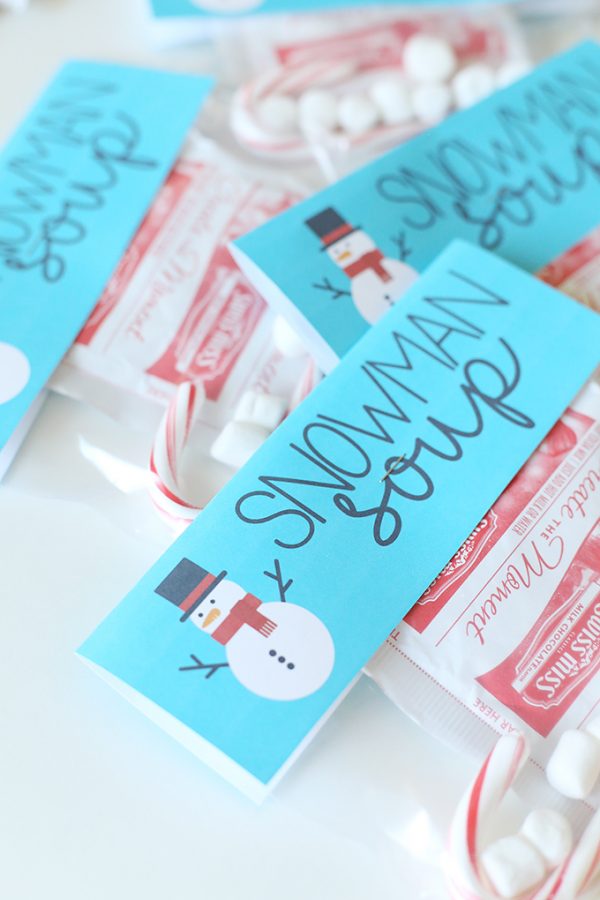 Christmas: Snowman Soup Printable Bag Topper - See Vanessa Craft