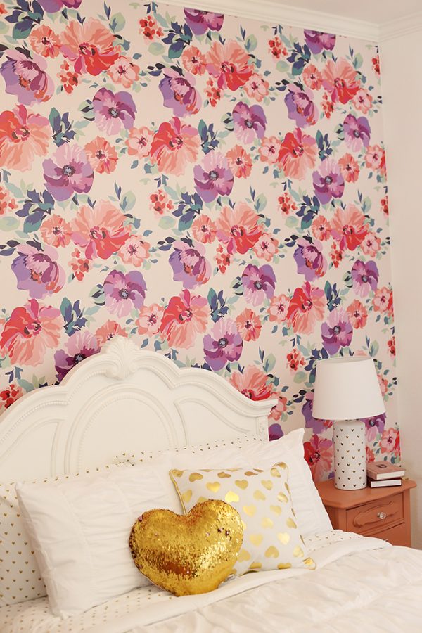 DIY: Pink and Purple Floral Big Girl Room Makeover - See Vanessa Craft
