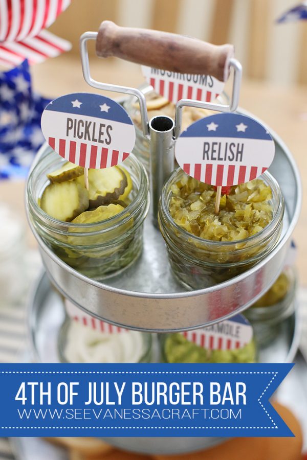 Party: 4th of July Burger Bar and Printables - See Vanessa Craft