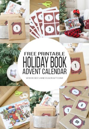 Christmas: Book Advent Calendar and Printable Tags - See Vanessa Craft