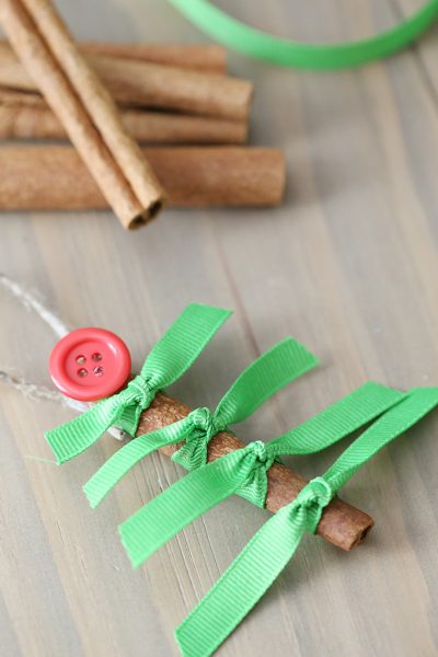 Christmas: Cinnamon Stick Christmas Tree Ornament - See Vanessa Craft