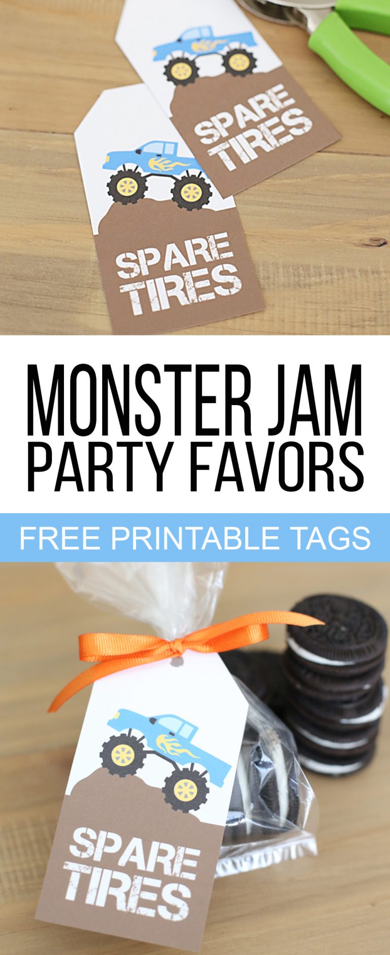 Monster Jam Party Favors with Printable Tags - See Vanessa Craft