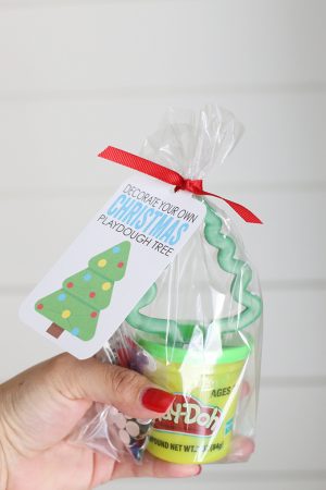 Decorate Your Own Playdough Christmas Tree Gift Idea - See Vanessa Craft