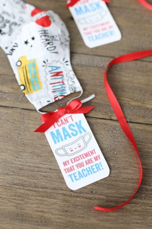 Free Printable Teacher Mask Gift Tags